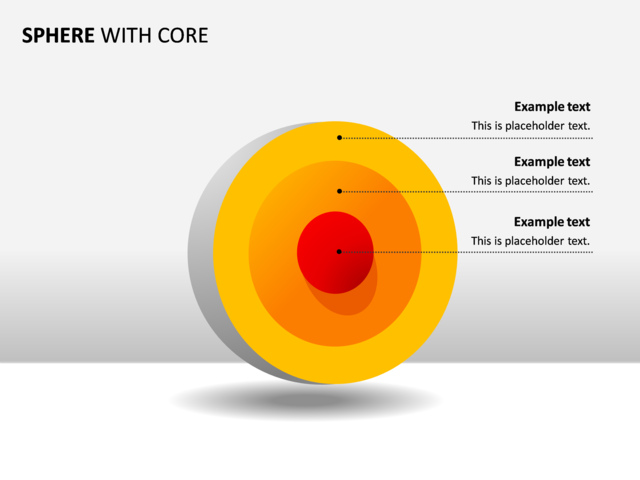 PowerPoint Slide - Concentric Spheres Diagram - 3D - 3 spheres - p33-10 ...